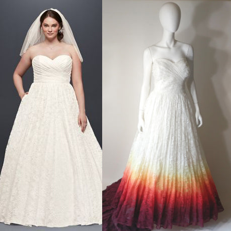 Sunset Ombre Dip Dyed Wedding Dresses – Renegade Bridal & Dye Lab